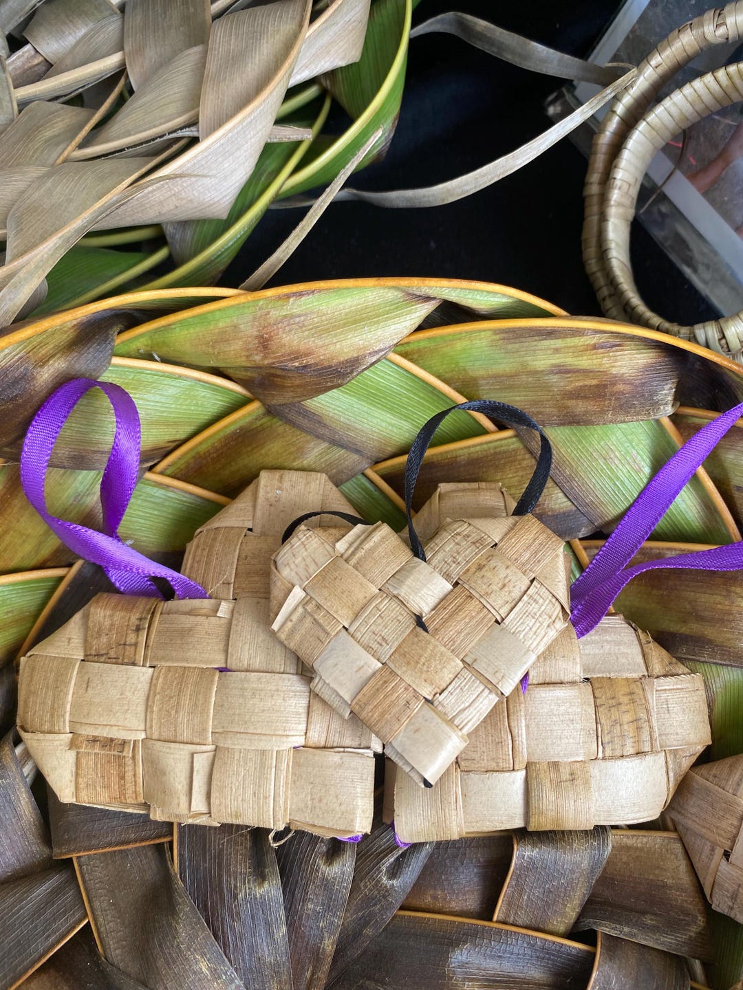 Woven Heart Ornament - Lauhala - Etsy