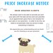 Pet Grooming Salon Price Increase Notice Sign Digital Download 21w X ...
