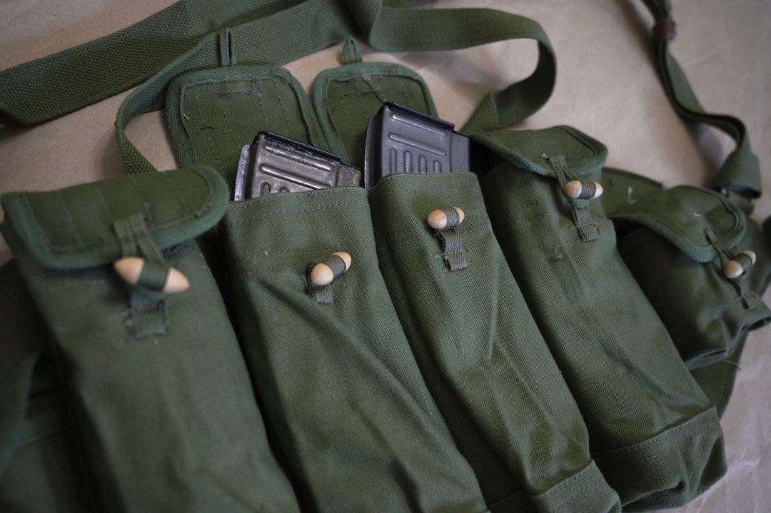 GENUINE Original Chinese Military Type 56 AK Chest-rig Bandolier 4+2 ...