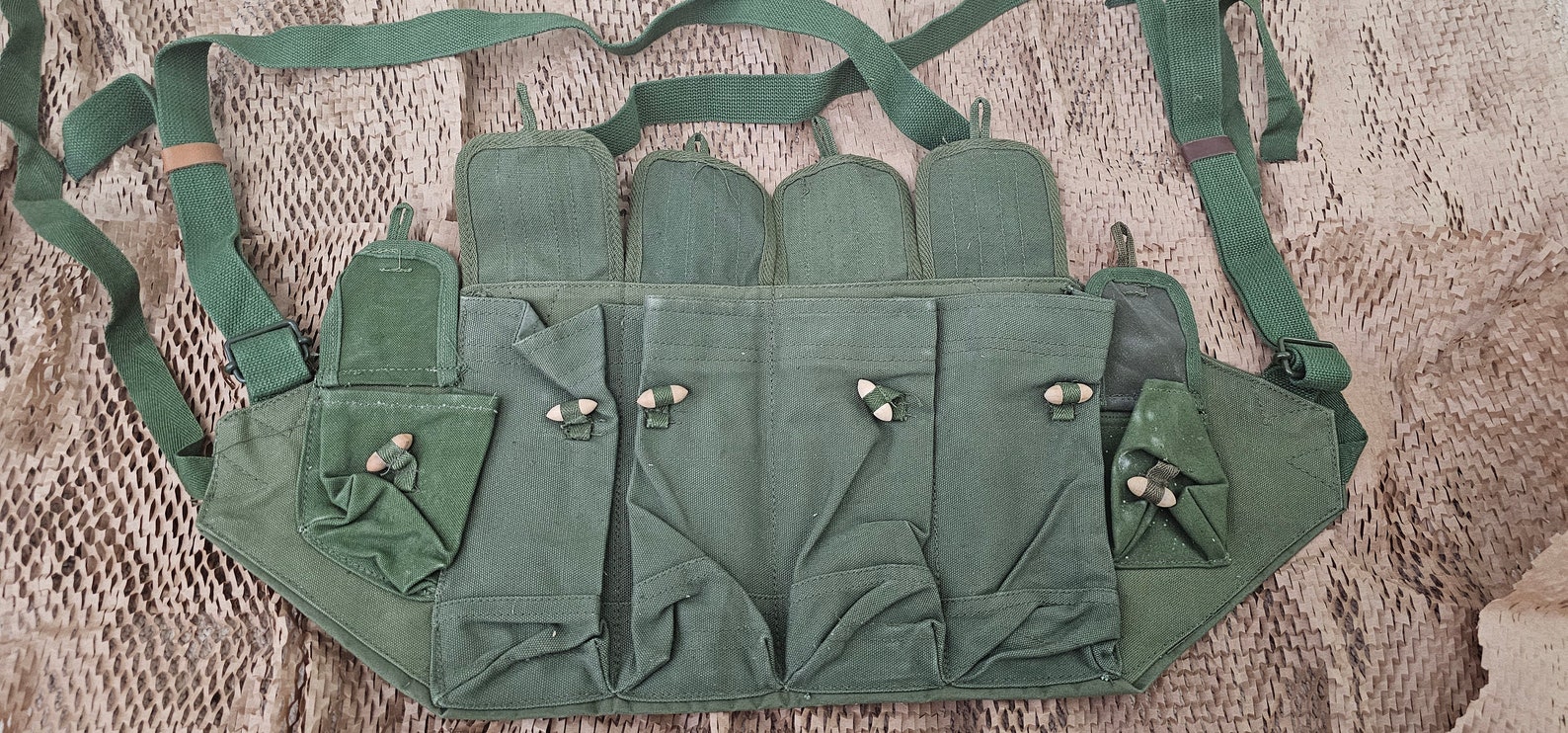 GENUINE Original Chinese Military Type 56 AK Chest-rig Bandolier 4+2 ...