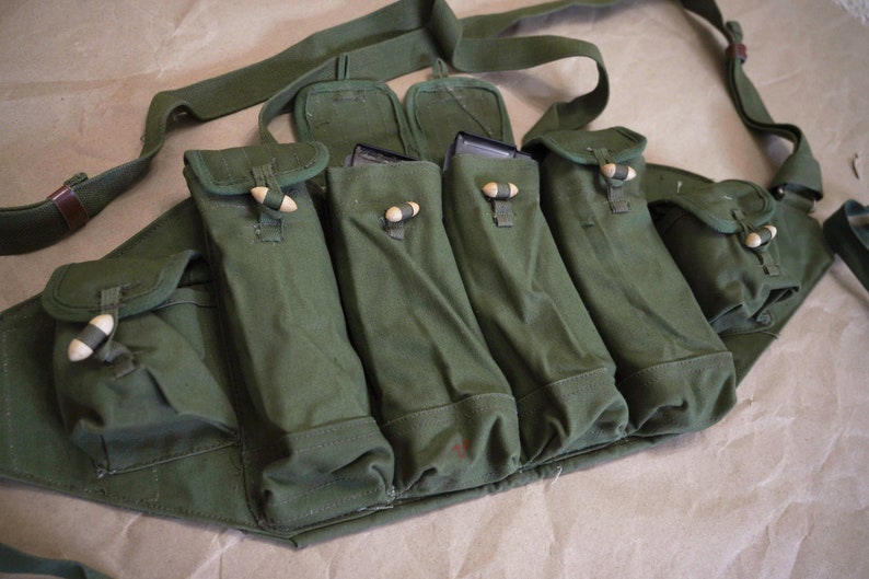 GENUINE Original Chinese Military Type 56 AK Chest-rig Bandolier 4+2 ...