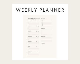 2024 Calendar Template Monthly Calendar Weekly Planner Minimalist ...