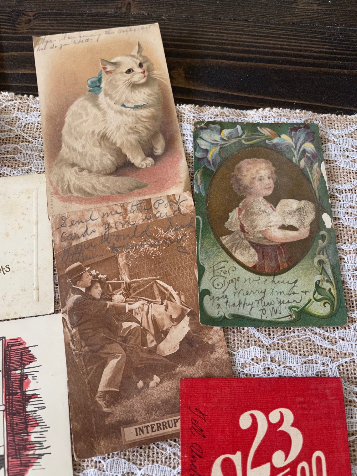 Lot 11 of vintage postcards ephemera some with postage from | Etsy