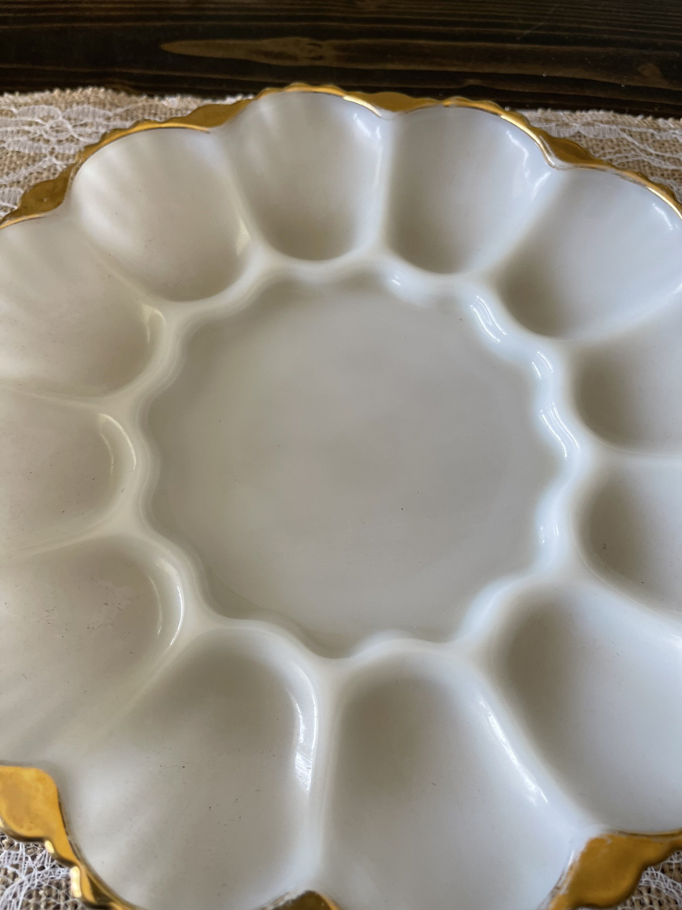 Vintage Milk Glass Deviled Egg Plate No Damage - Etsy