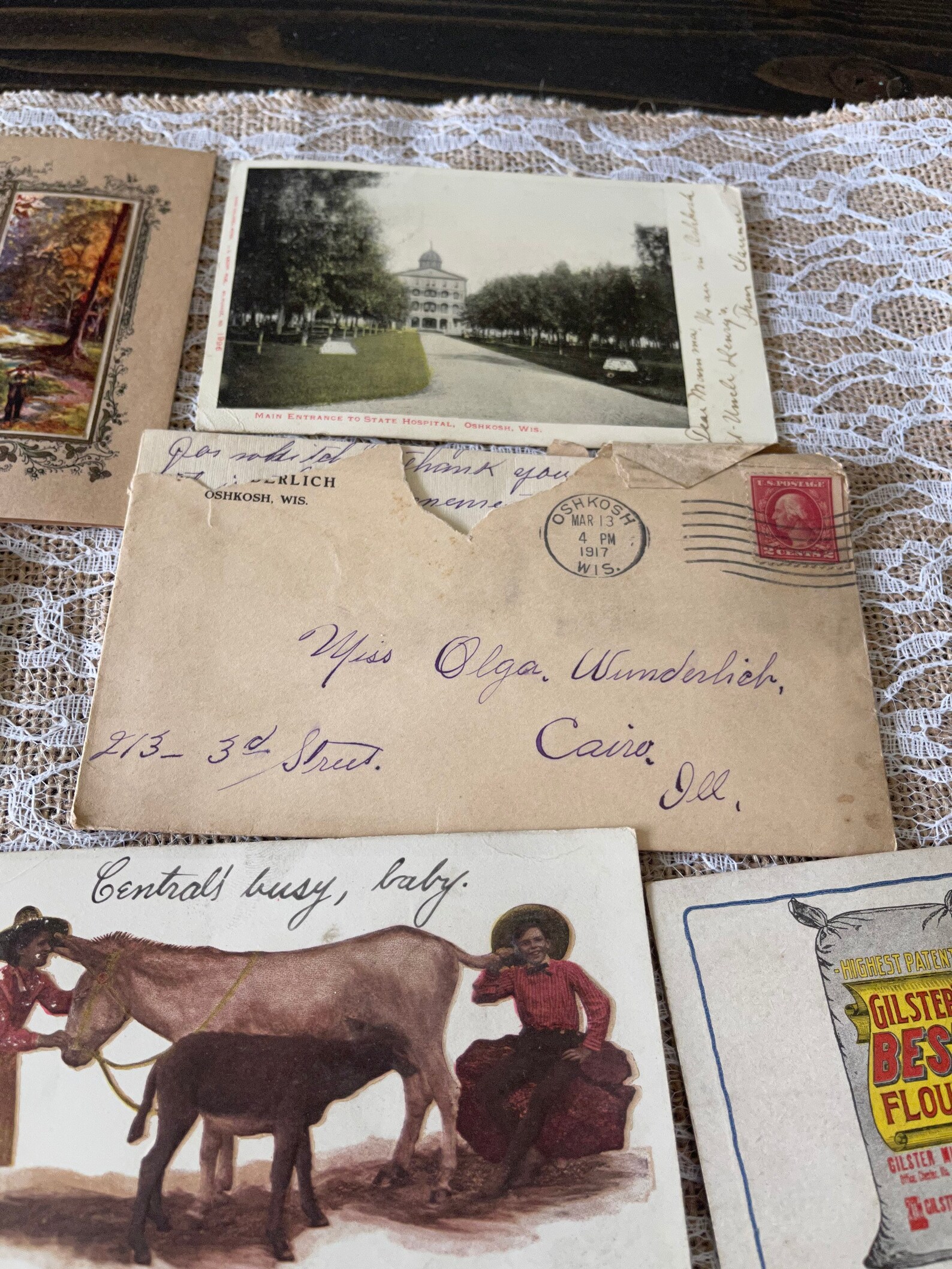 Lot 12 of Vintage Postcards and Ephemera Some With Stamps From the ...