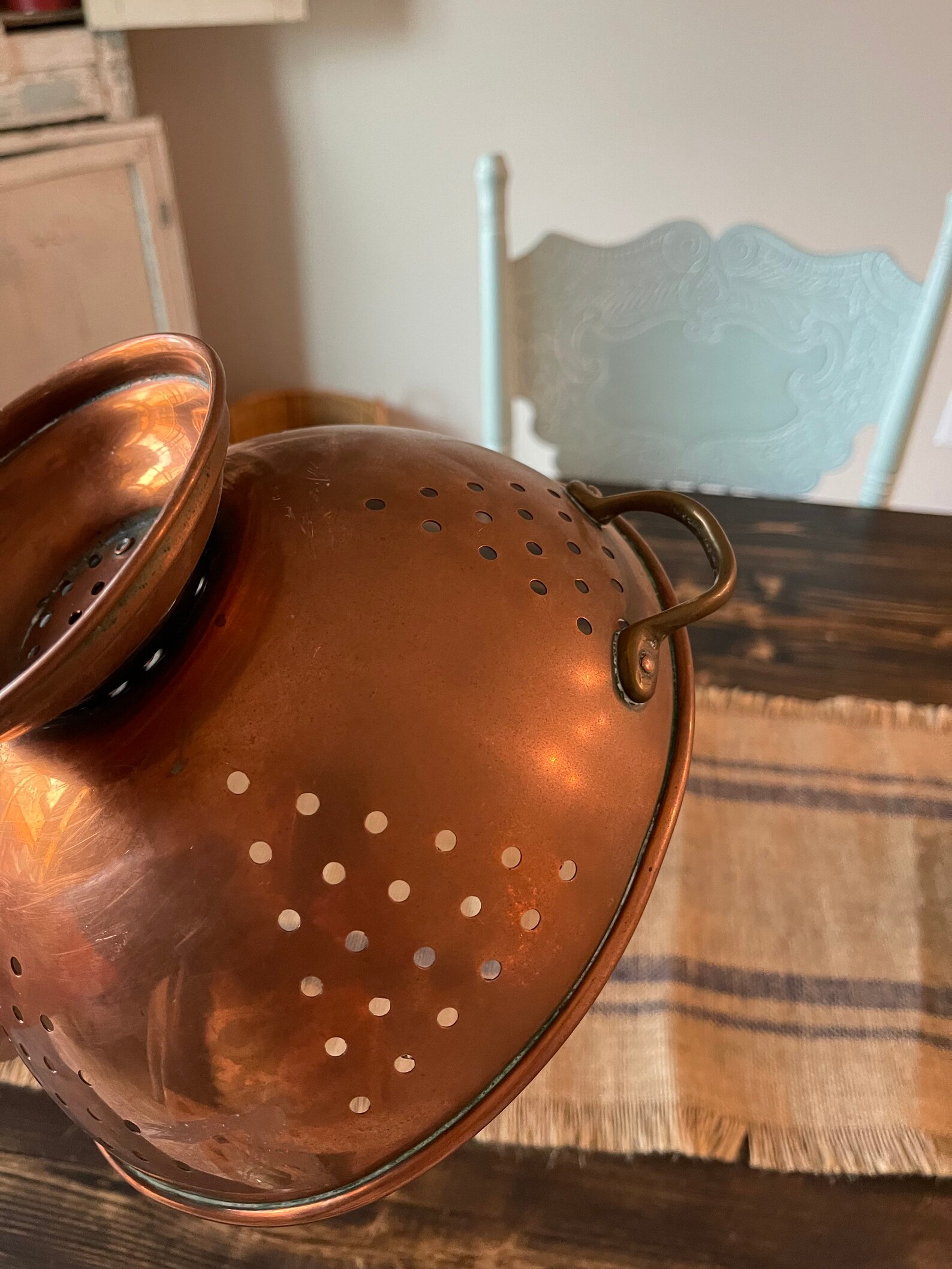 Lovely Vintage Copper Colander Antique Copper Colander Old - Etsy
