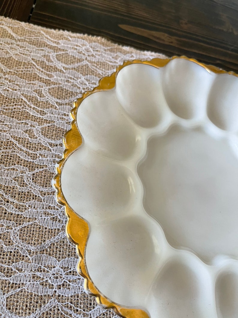 Vintage Milk Glass Deviled Egg Plate No Damage - Etsy