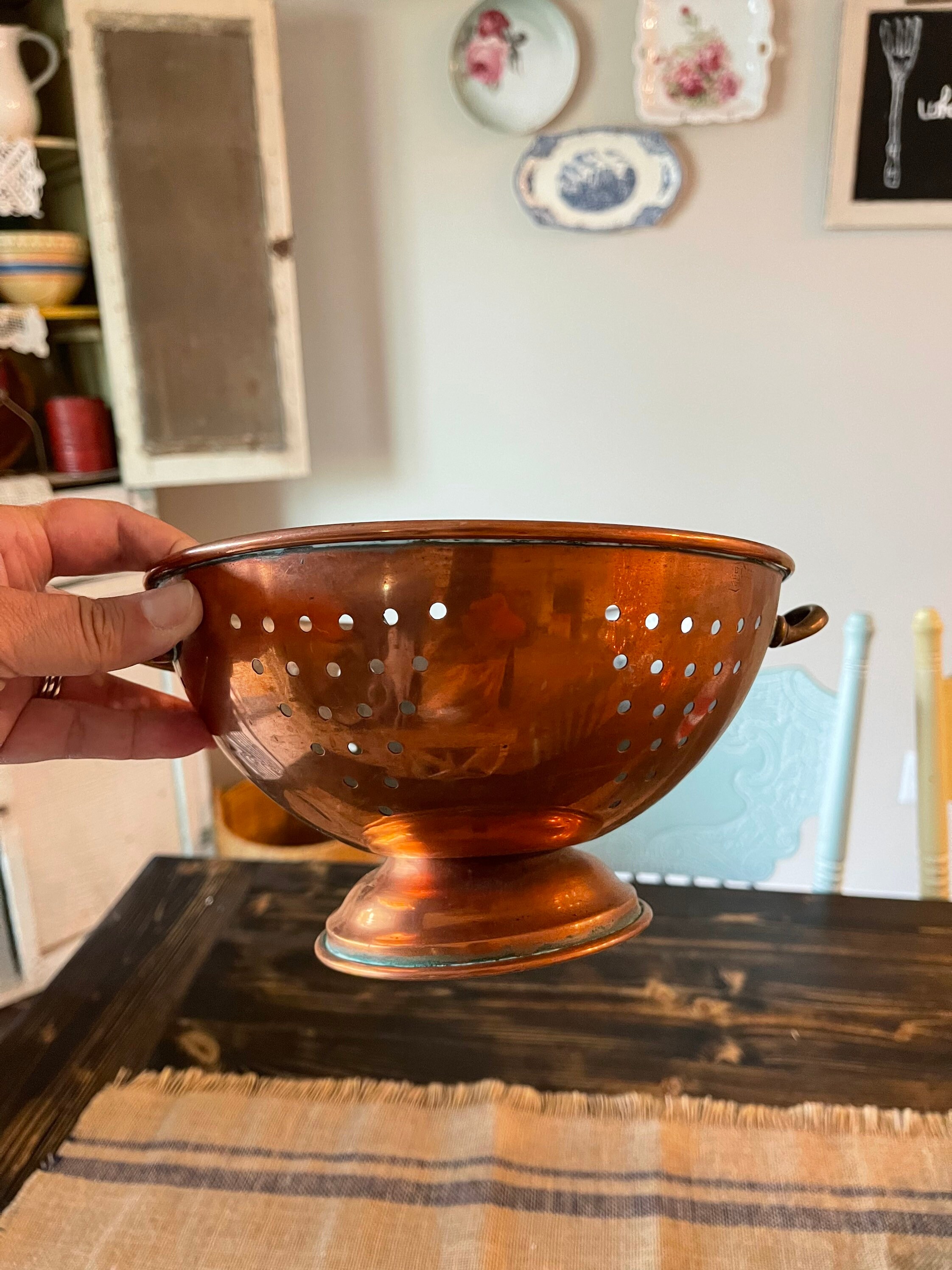Lovely Vintage Copper Colander Antique Copper Colander Old - Etsy