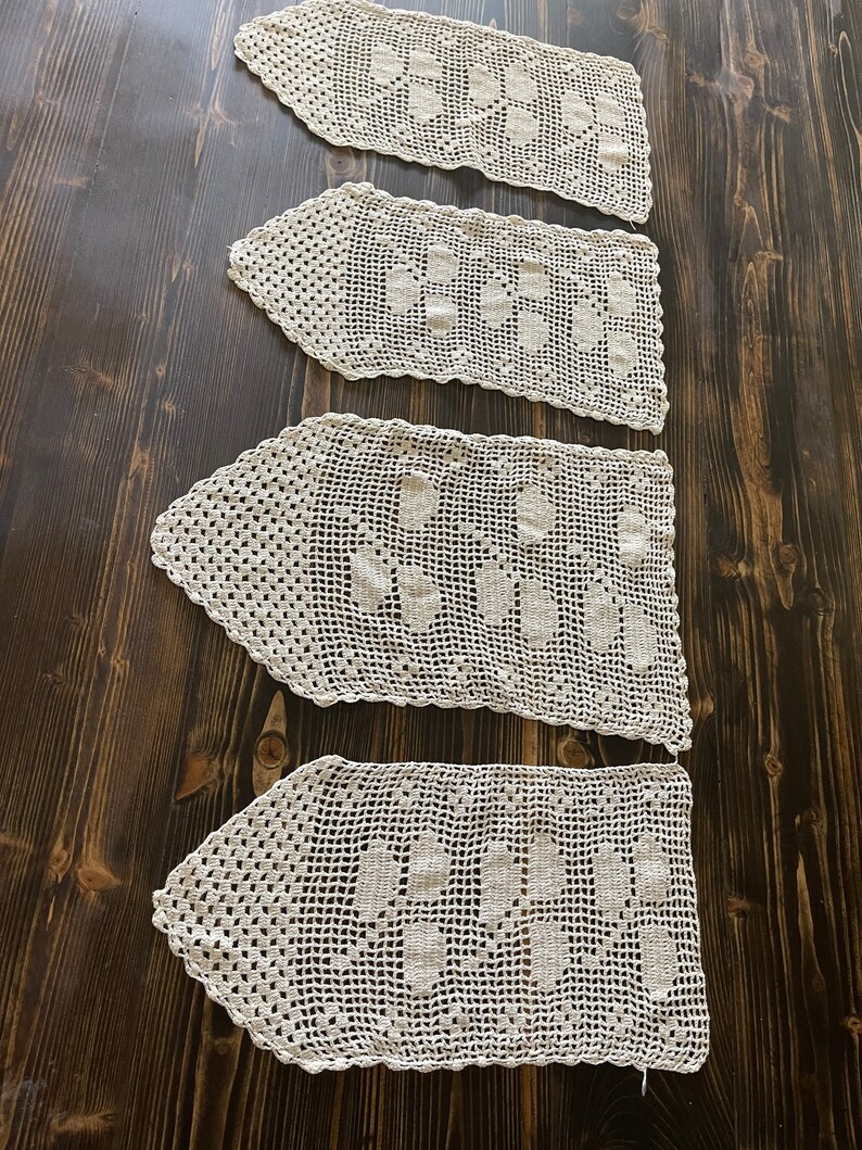 Four Table Scarves Dresser Scarfs Mantle Scarfs Vintage Linens - Etsy