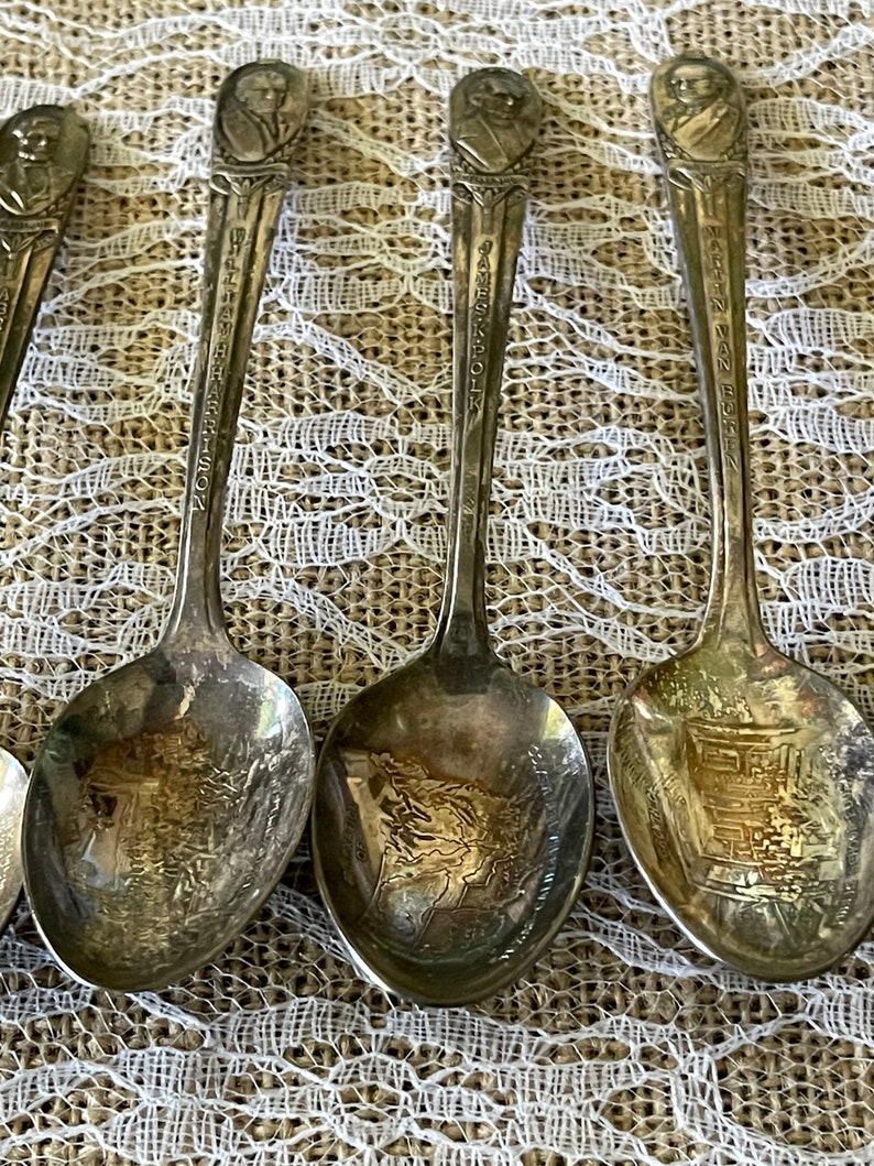 Set of Six Vintage Presidential Spoons | Etsy