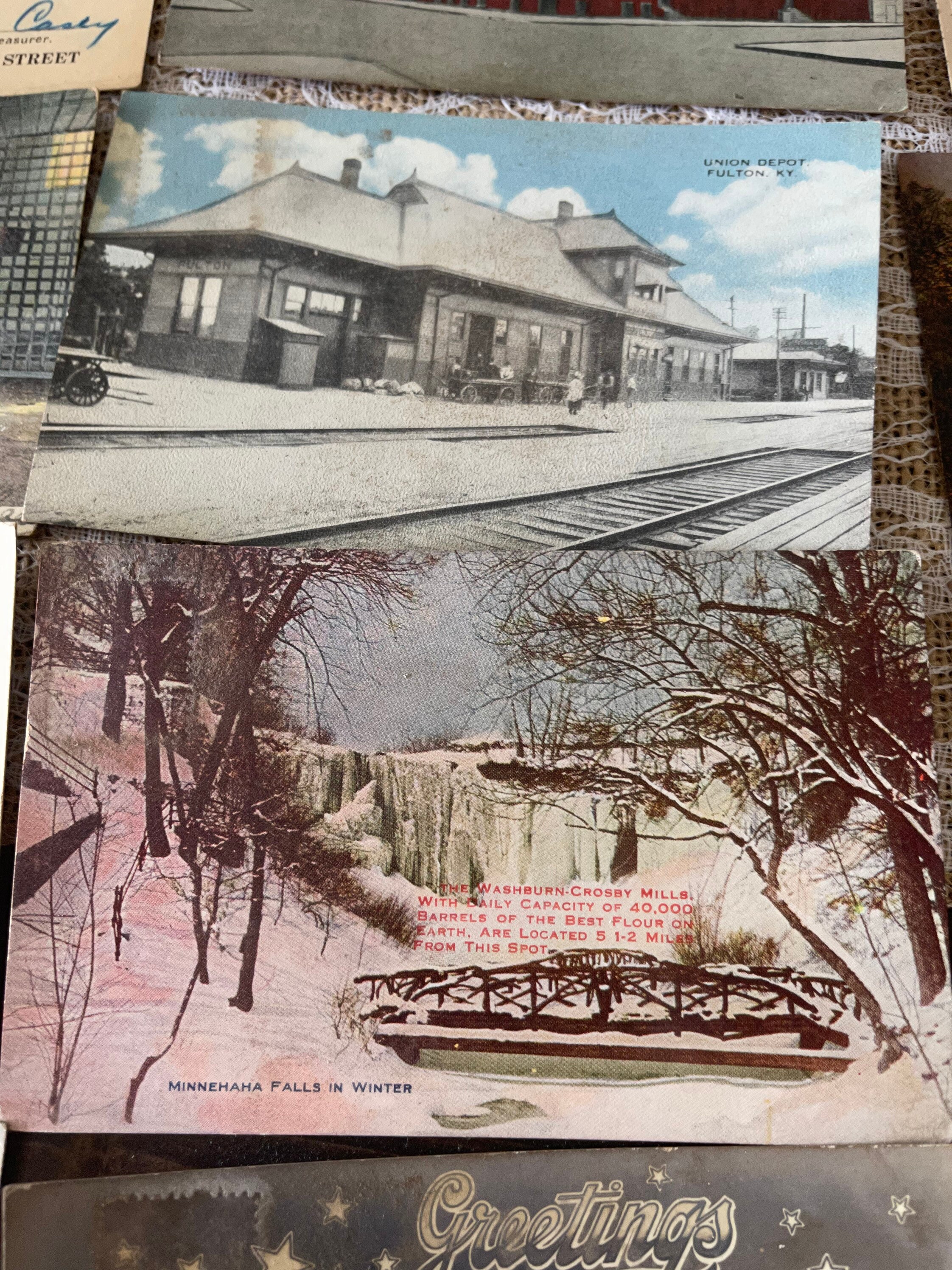 Lot 13 of vintage postcards some with stamps from early 1900s | Etsy