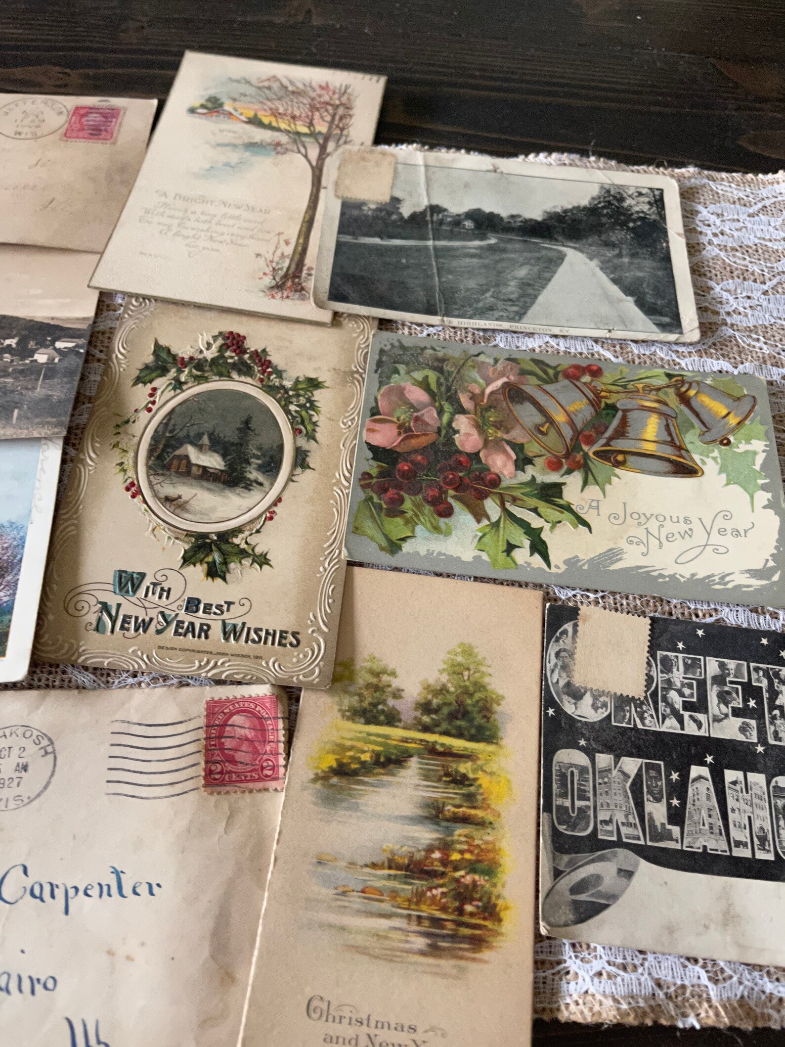 Lot 7 of Vintage Postcards Early 1900s With Stamps Estate Sale - Etsy