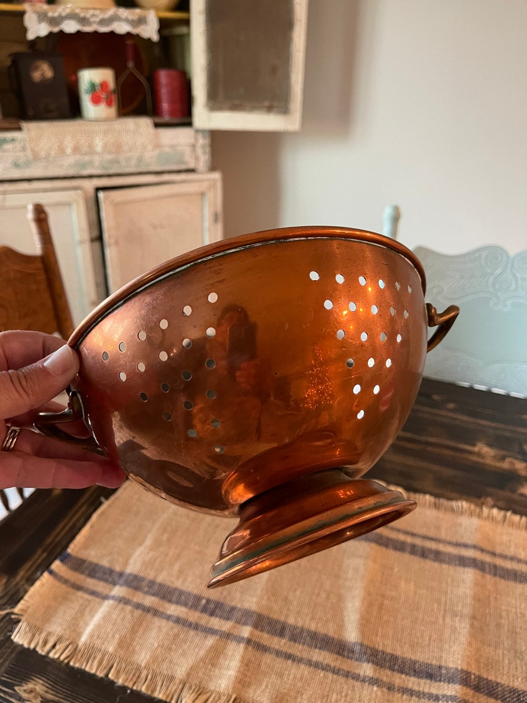 Lovely Vintage Copper Colander Antique Copper Colander Old - Etsy