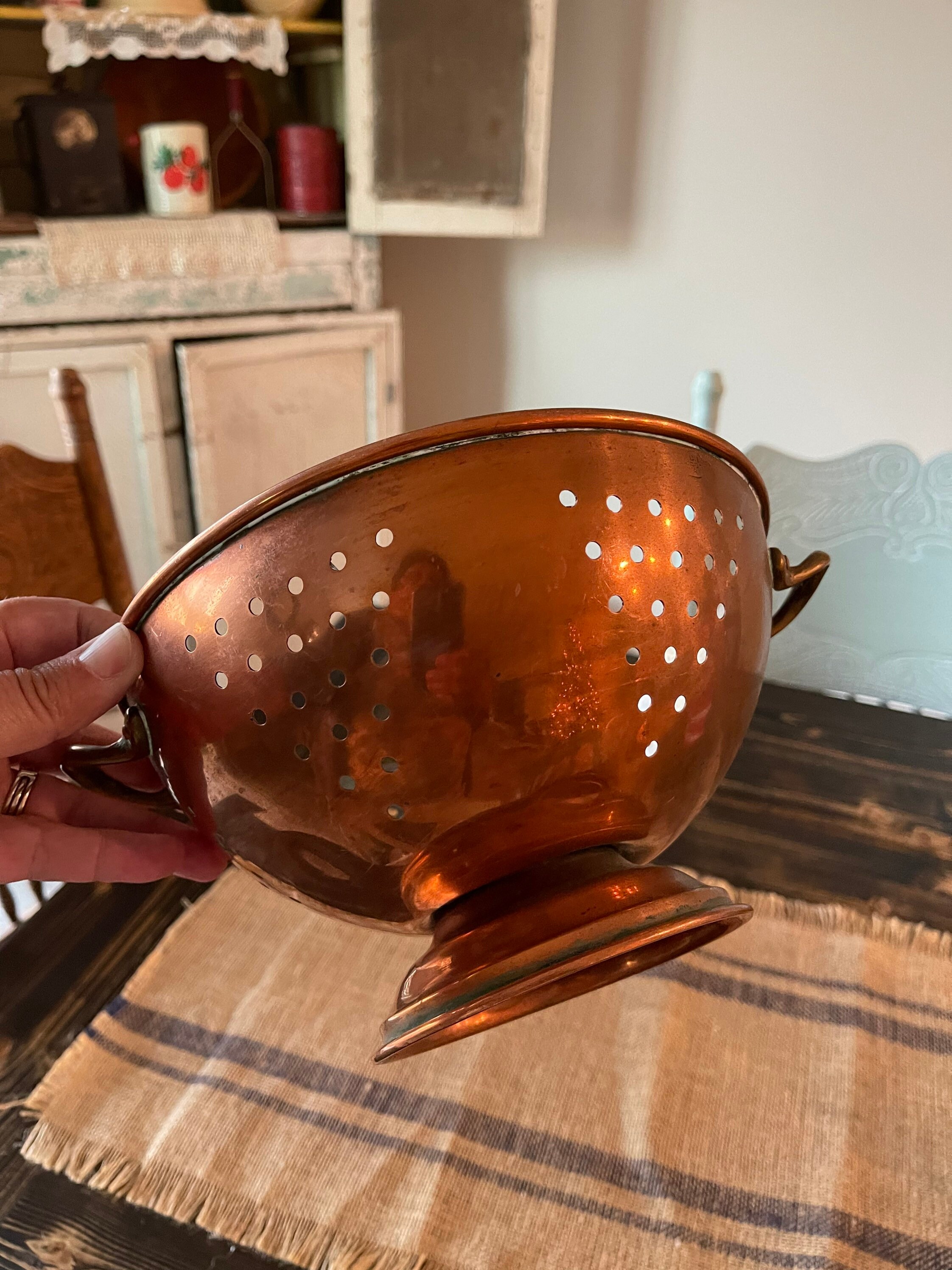 Lovely Vintage Copper Colander Antique Copper Colander Old - Etsy