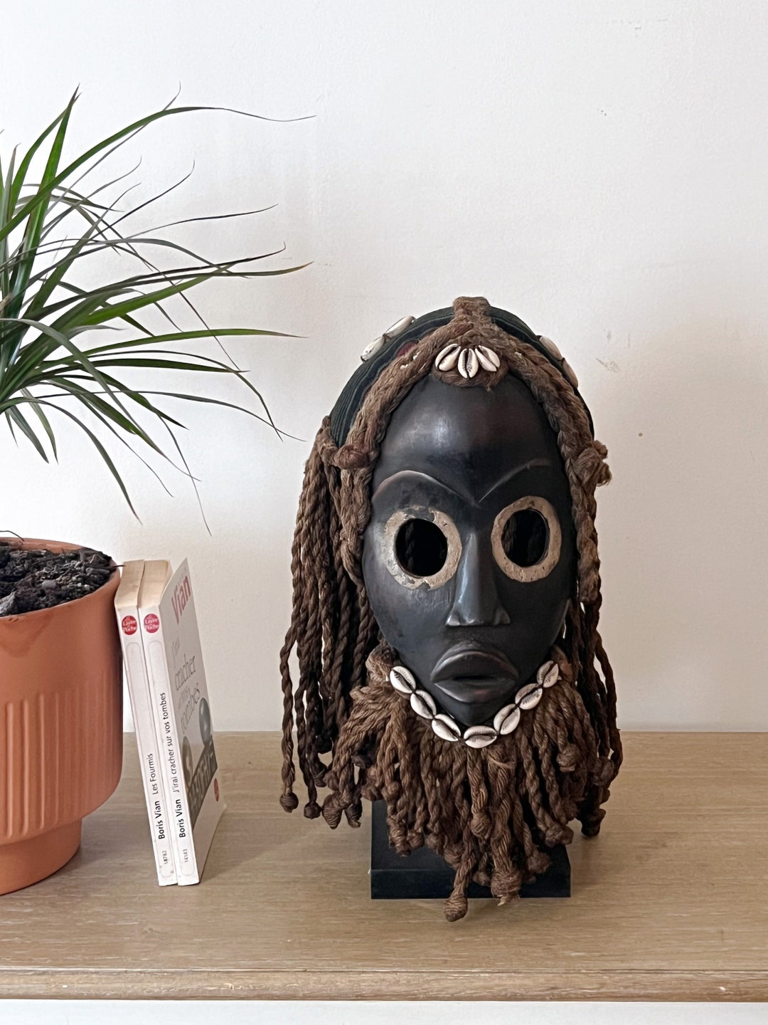 Wooden Dan Mask With Ropes and Cories ivory Coast - Etsy