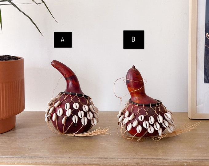 Shekere Cowrie Shell Rattle //jabara, Axatse, Netted Cowrie Shell Gourd ...