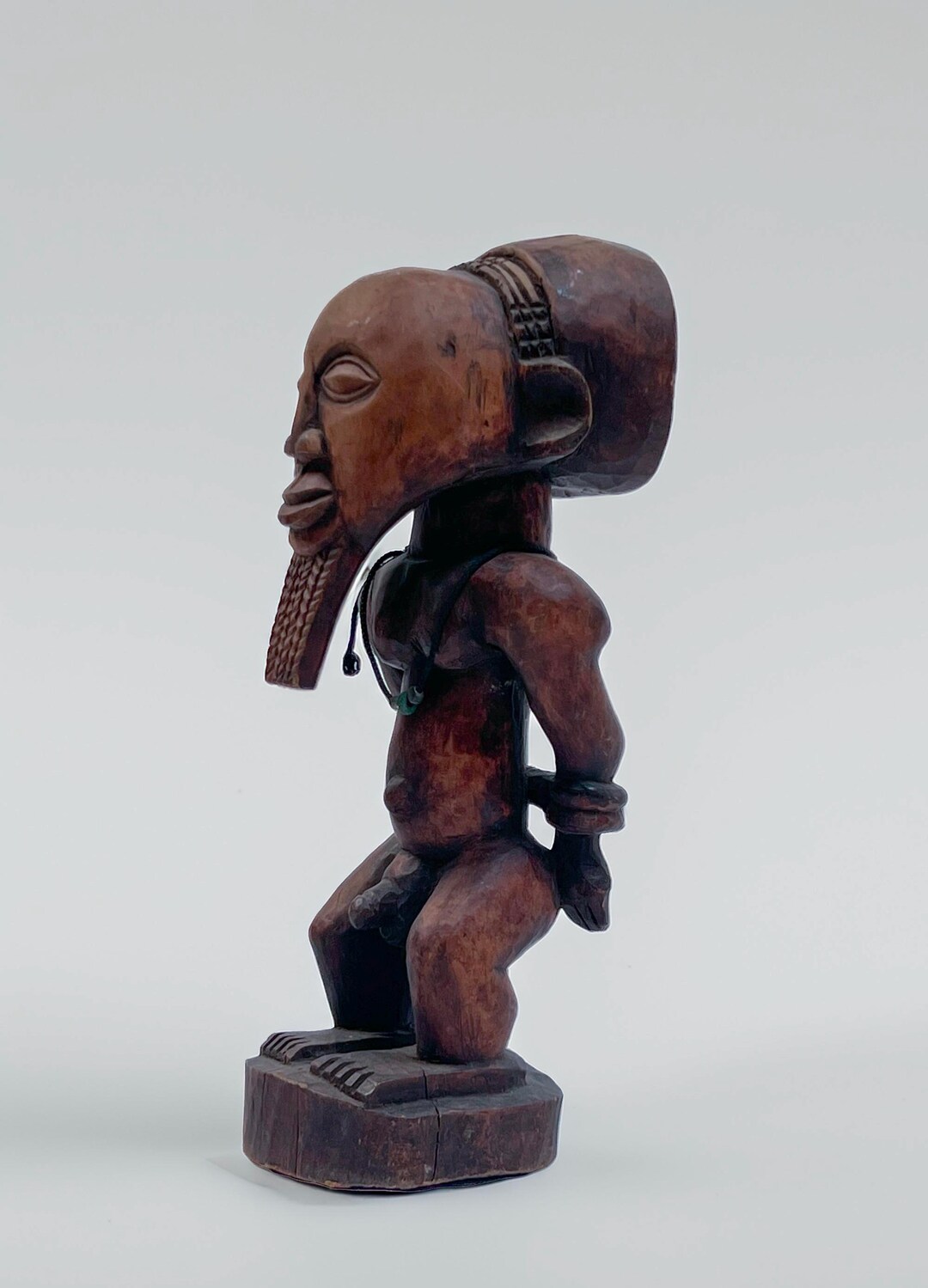 Carved Wooden Statue - Man With Clasped Hands (congo) - Etsy