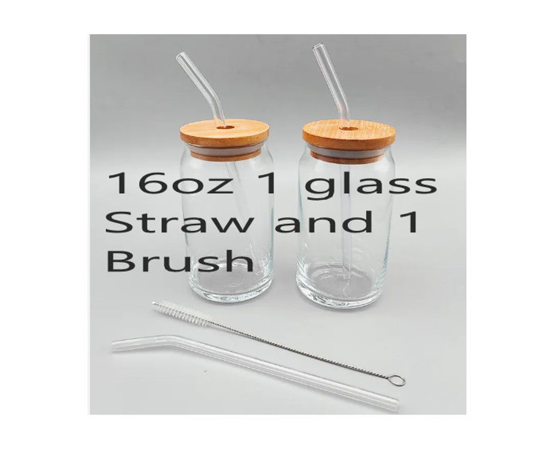 Blank Clear 16oz Libby Glasses for Crafters. Comes With Lid, Glass ...