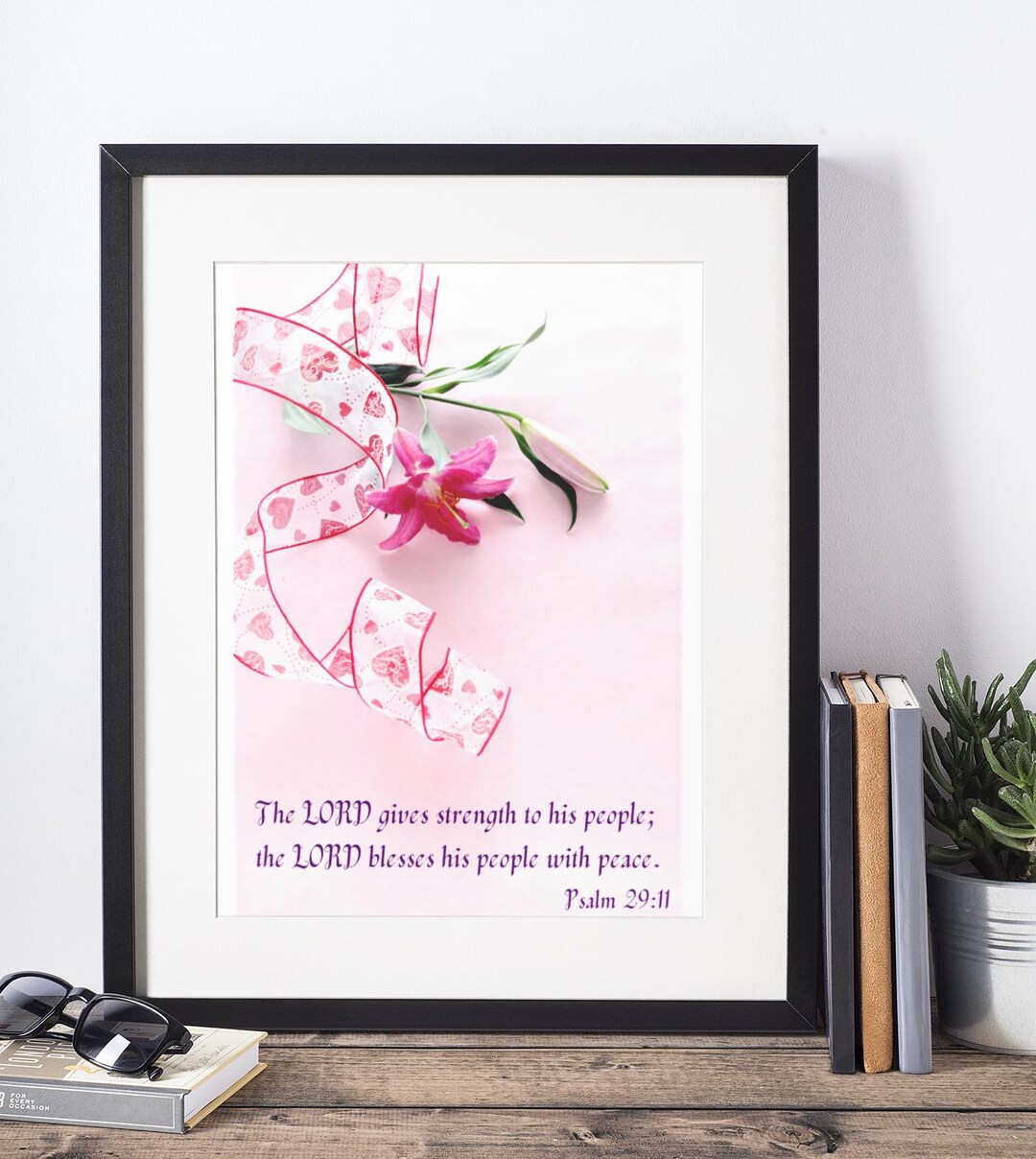 Lily Flower Ribbon Painting | Church Scripture | Blessing Printable ...