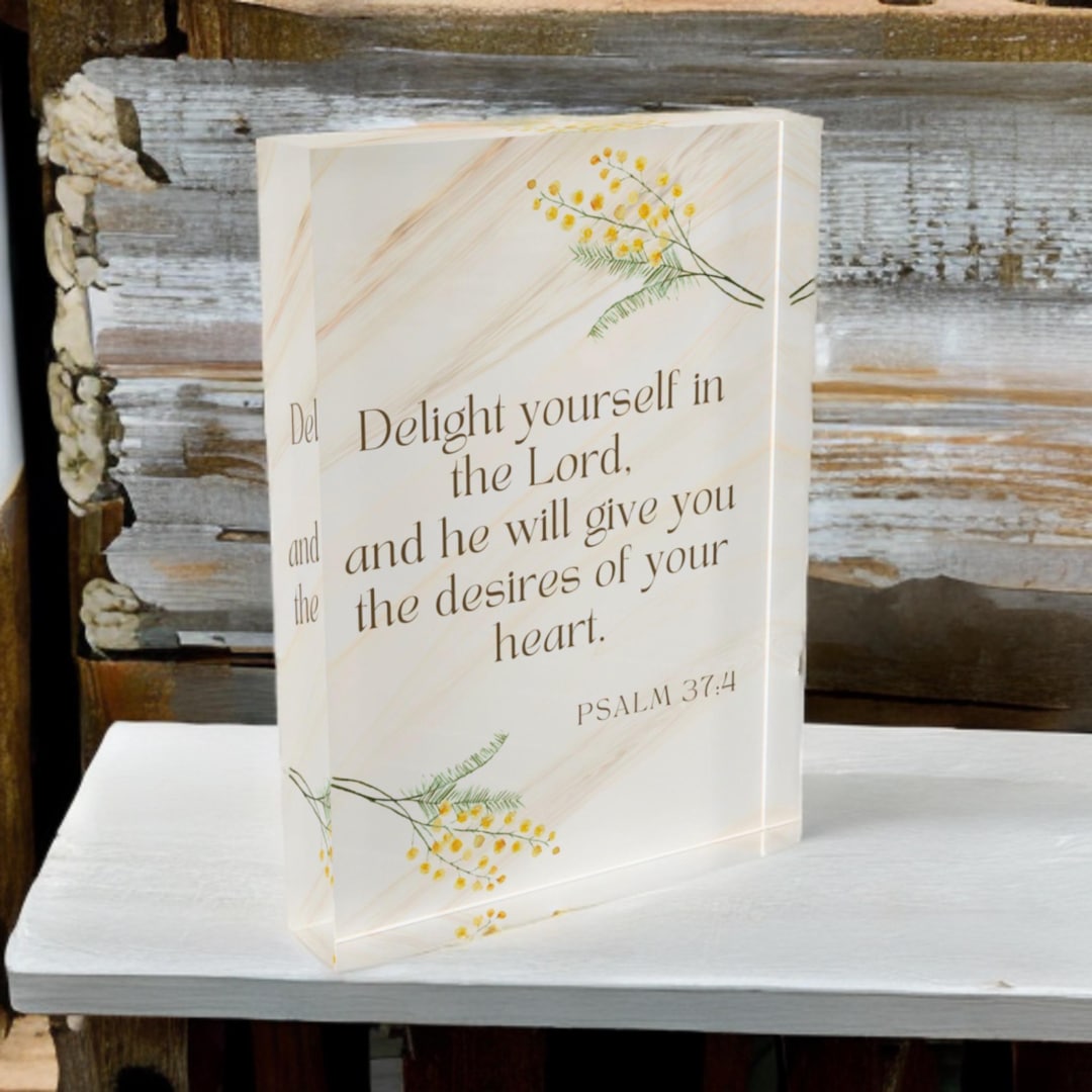 Delight Yourself in the Lord, Psalm 37:4 Christian Wall Art, Scripture ...