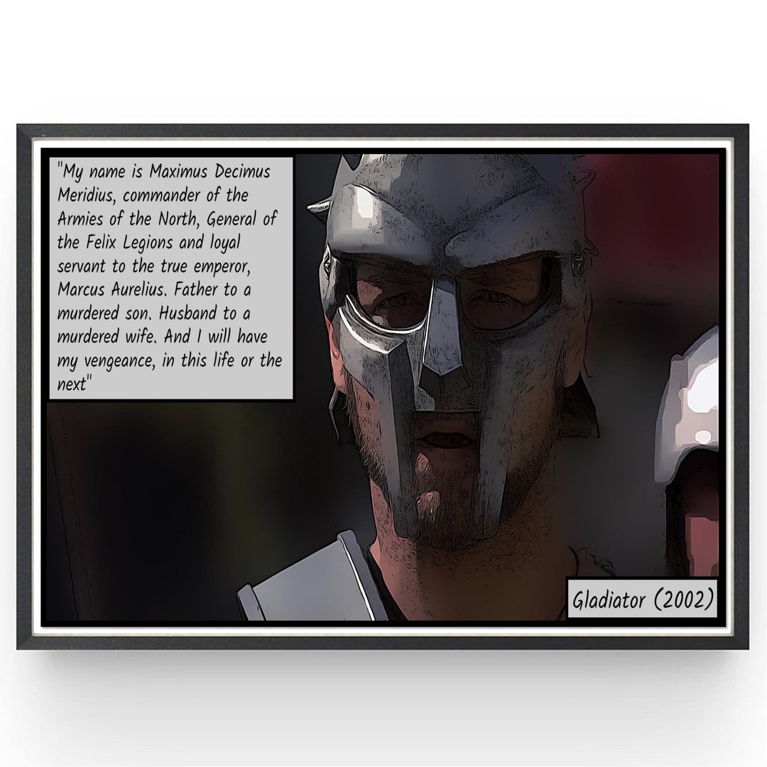 Gladiator Movie Poster Russell Crowe Bedroom Wall Art Fanart Man Cave ...
