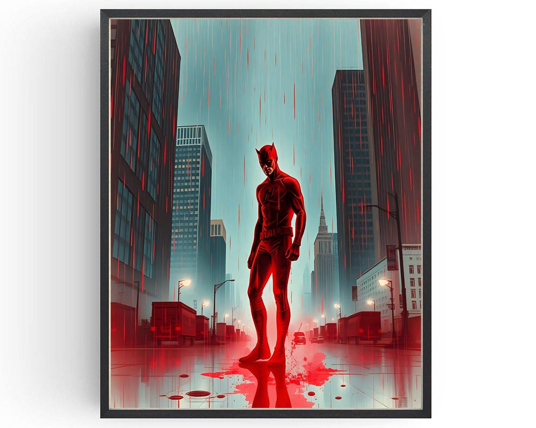 Daredevil Poster Marvel Films Movie Gifts Fun Prints Superhero Wall Art ...