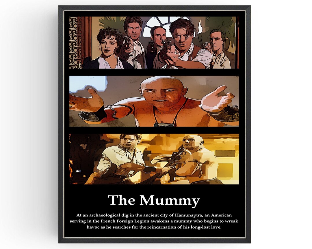 The Mummy Movie Poster: Comic Style Bedroom Wall Art - Etsy