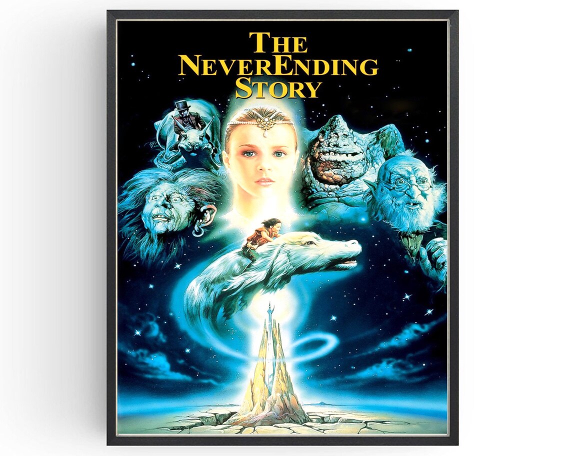 The Neverending Story Movie Poster Wall Art Classic Films Man Cave ...