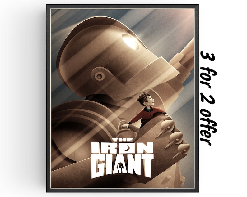 The Iron Giant Movie Poster Vin Diesel Wall Art Classic Films Birthday ...