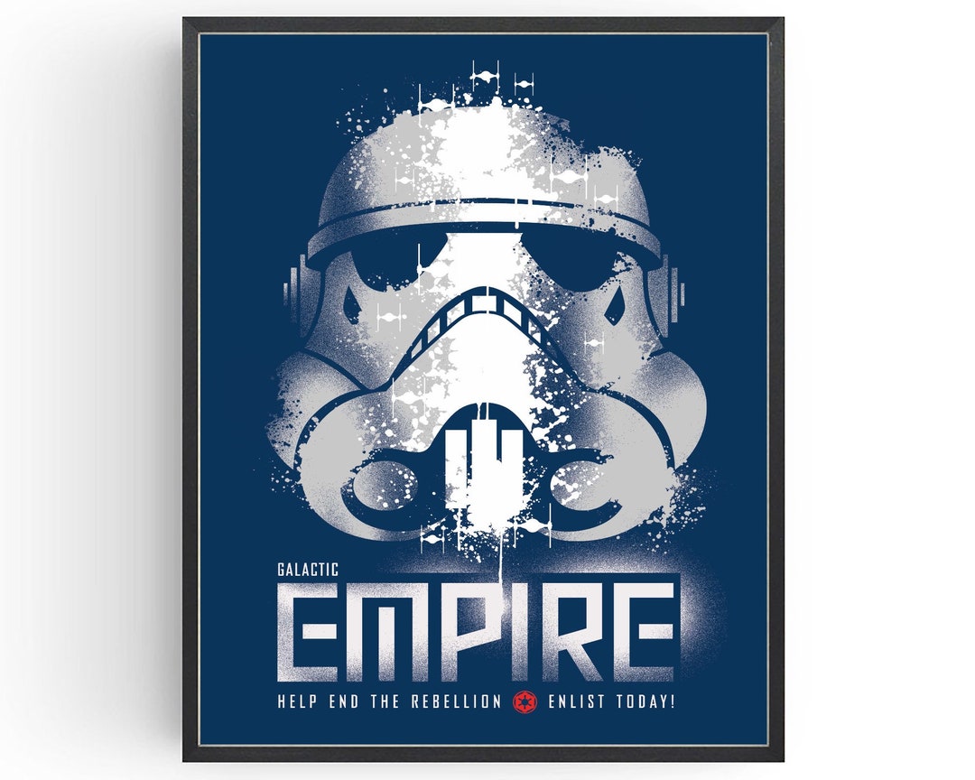 Star Wars Propaganda Movie Poster Wall Art Classic Films Man Cave ...