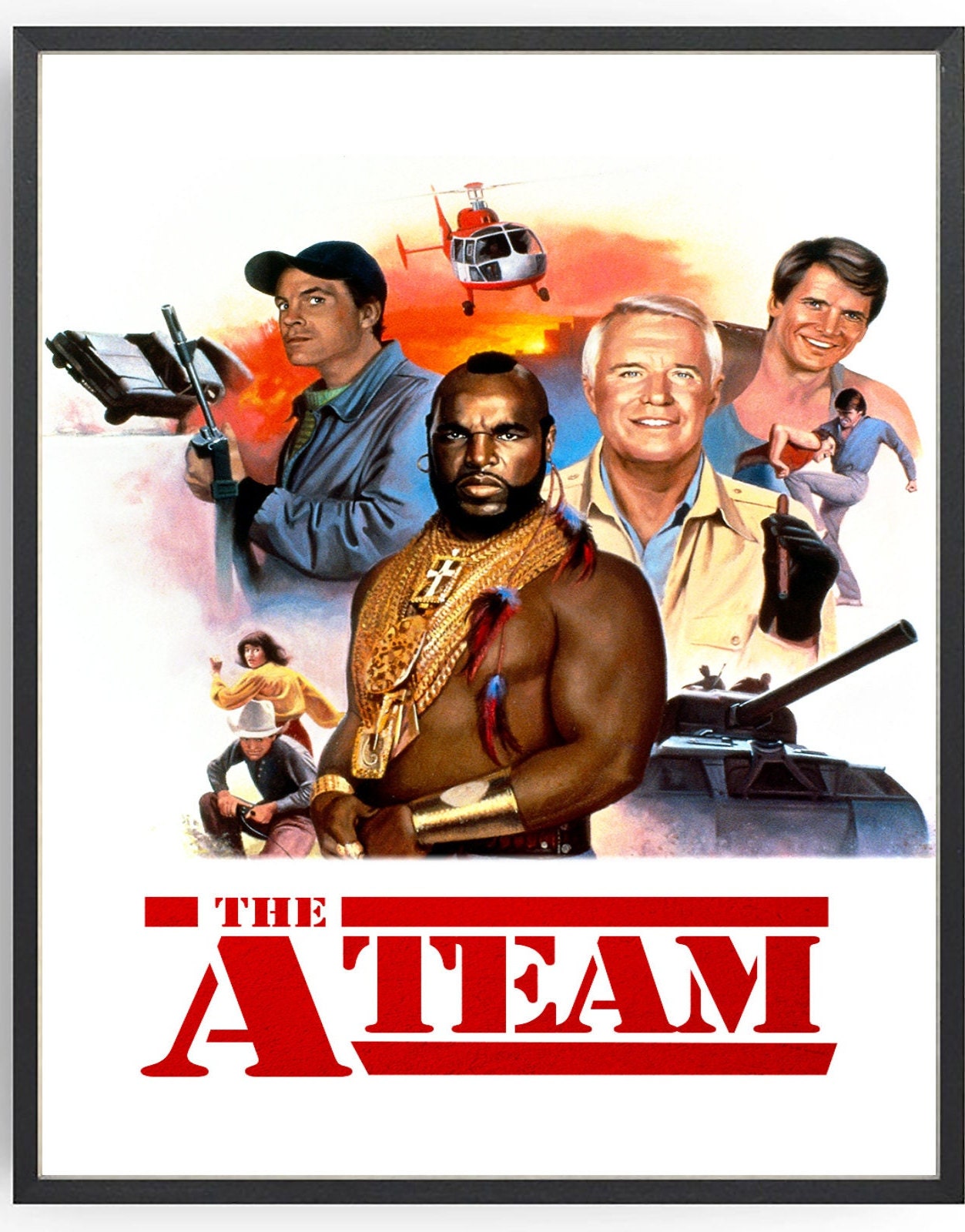 A Team Poster Hannibal Smith Wall Art Classic TV Prints Man Cave Ideas ...