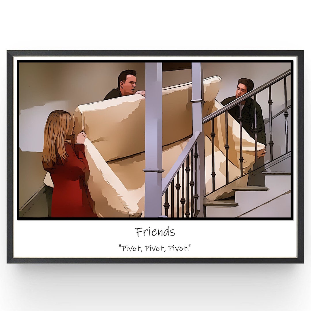 Friends TV Show Poster: Pivot Quote Comic Art Print - Etsy