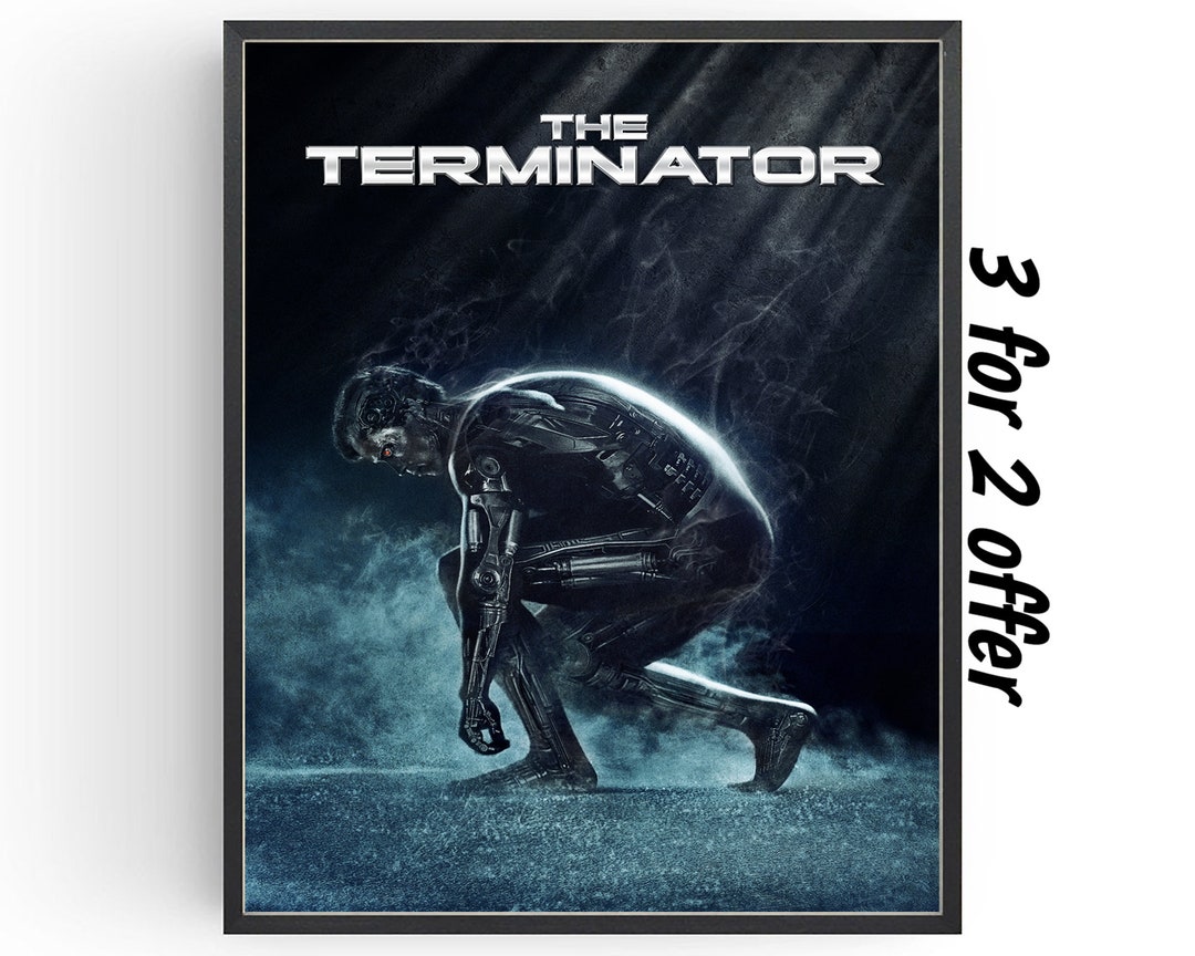 The Terminator Movie Poster Arnold Schwarzenegger Wall Art Classic ...