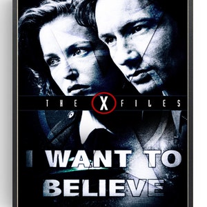 X Files Poster Gillian Anderson Wall Art Classic TV Man Cave Prints ...