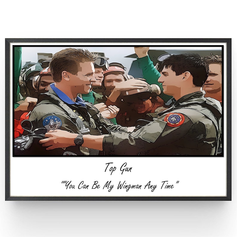 Top Gun Comic Art Poster, Maverick & Iceman Print - Etsy UK