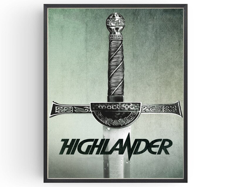 Highlander Movie Poster: Sean Connery Classic Film Art - Etsy