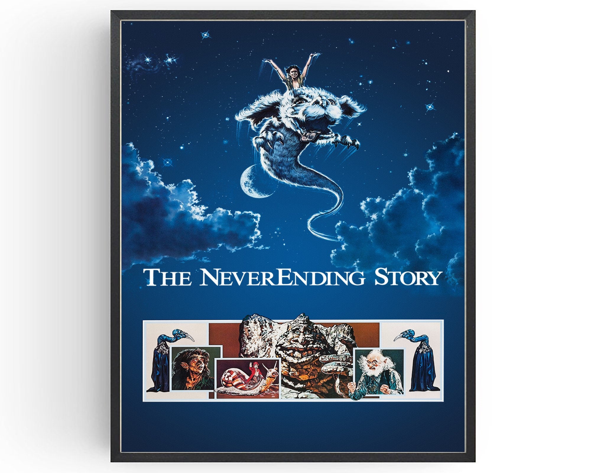 The Neverending Story Movie Poster Wall Art Classic Films Man Cave ...