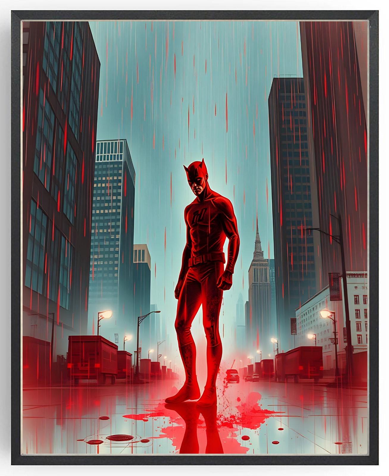 Daredevil Poster Marvel Films Movie Gifts Fun Prints Superhero Wall Art ...