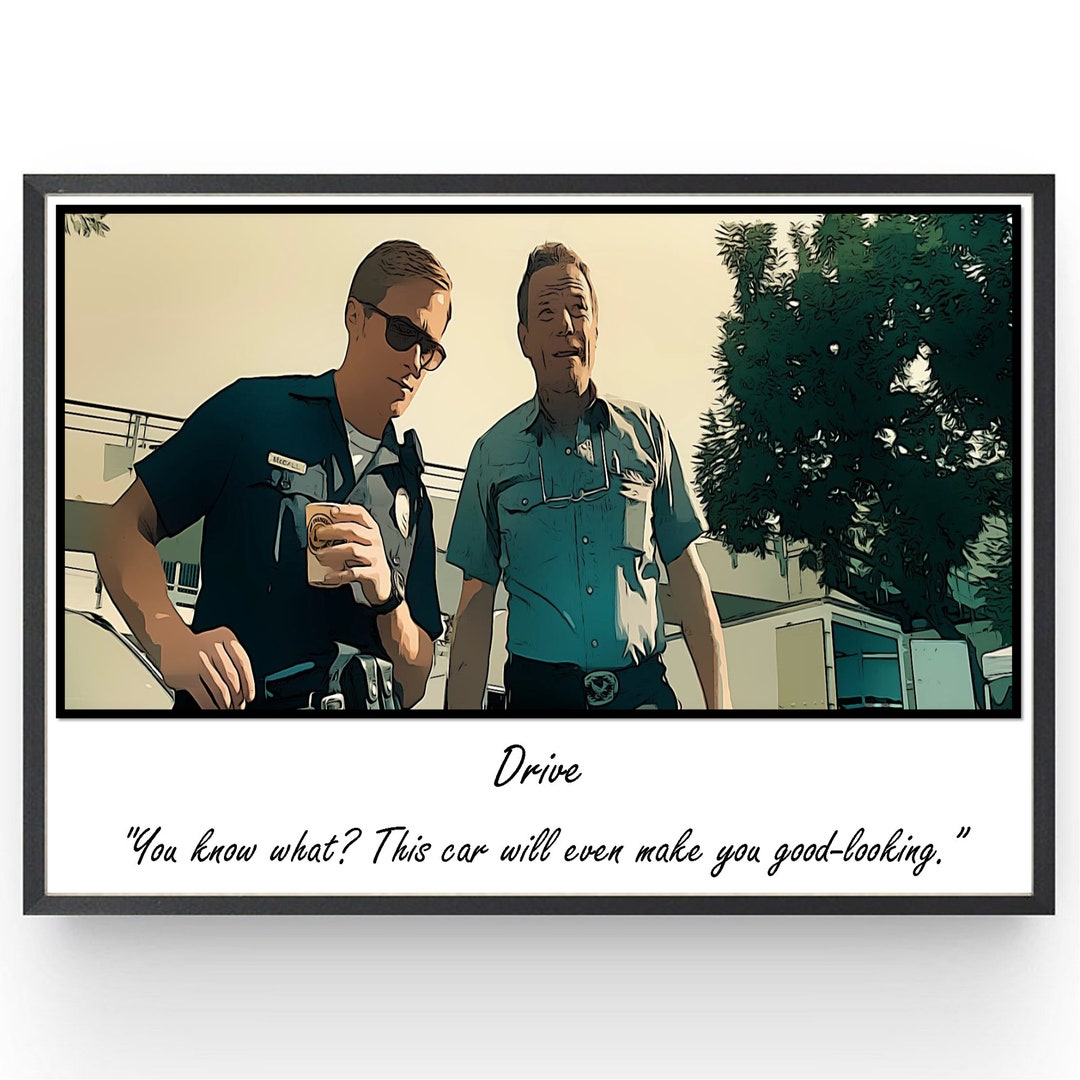 Drive Movie Poster: Ryan Gosling, Bryan Cranston Comic Art Print - Etsy