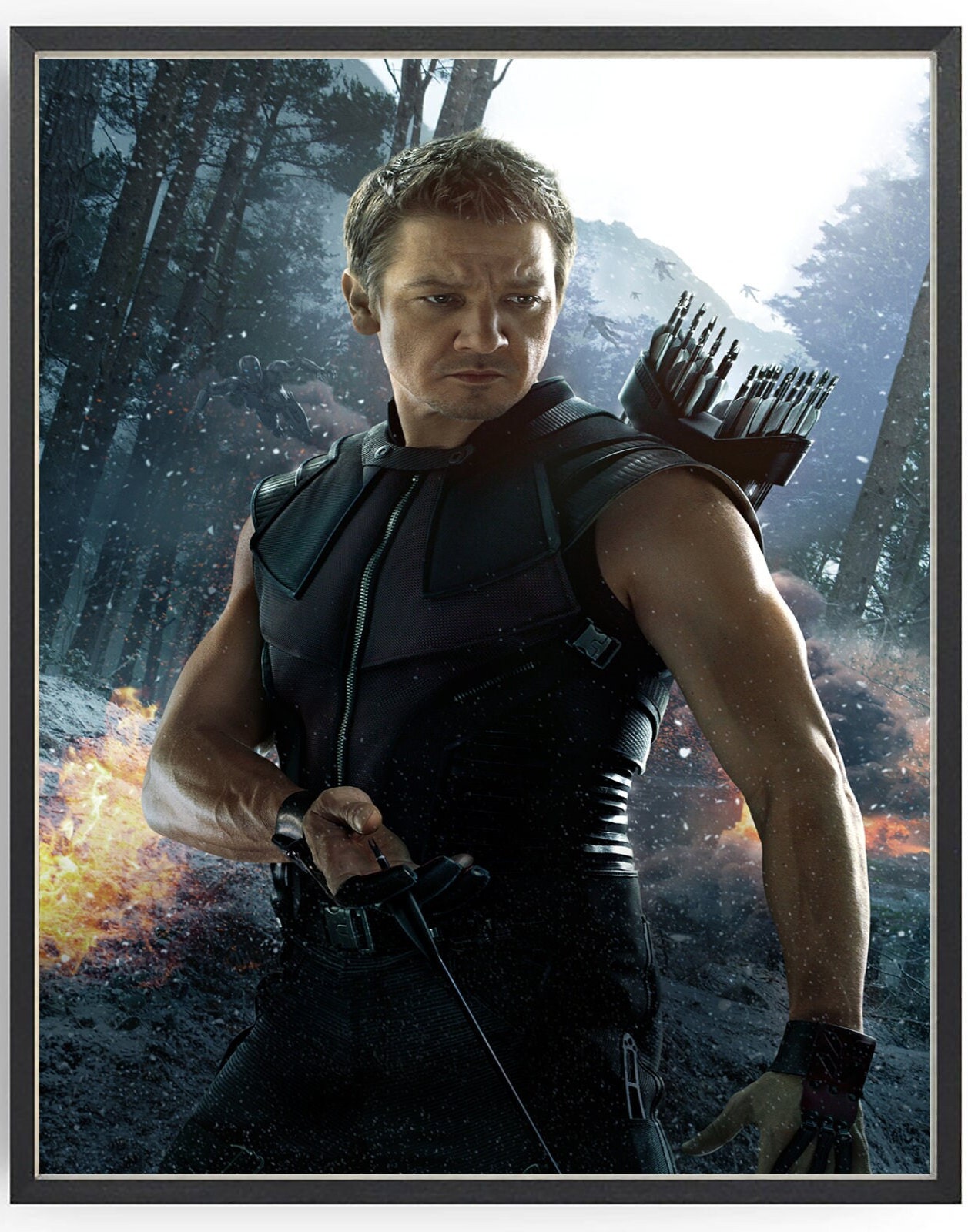 Hawkeye Avengers Endgame Movie Poster Jeremy Renner Poster Wall Art ...