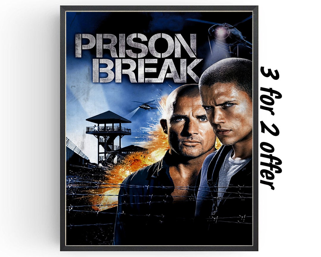 Prison Break Poster Wentworth Miller Wall Art Classic TV Man Cave ...