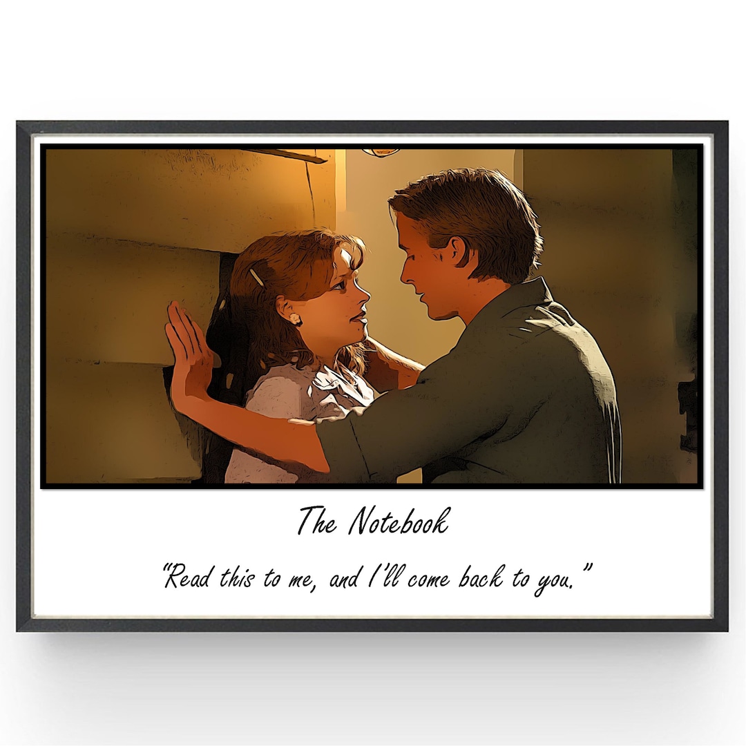 The Notebook Movie Poster: Ryan Gosling & Rachel Mcadams Comic Art ...