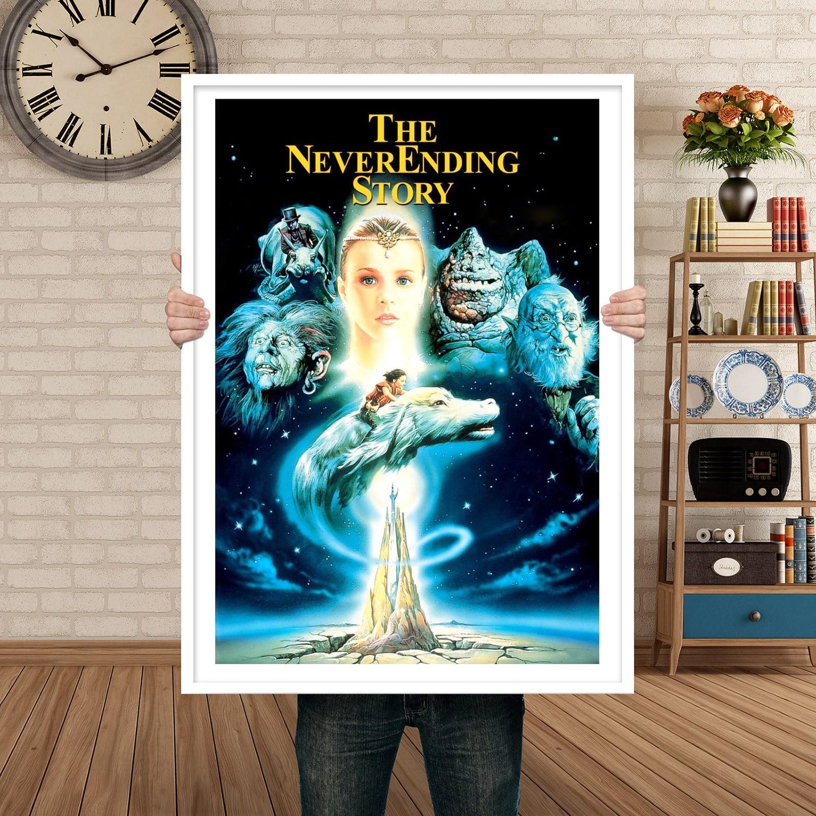 The Neverending Story Movie Poster Wall Art Classic Films Man Cave ...