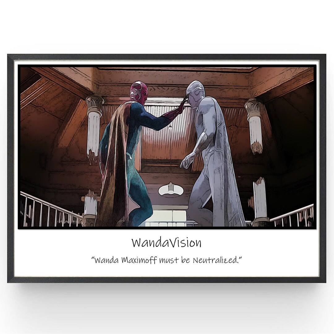 Wandavision Poster White Vision Paul Bettany Bedroom Wall Art Marvel ...