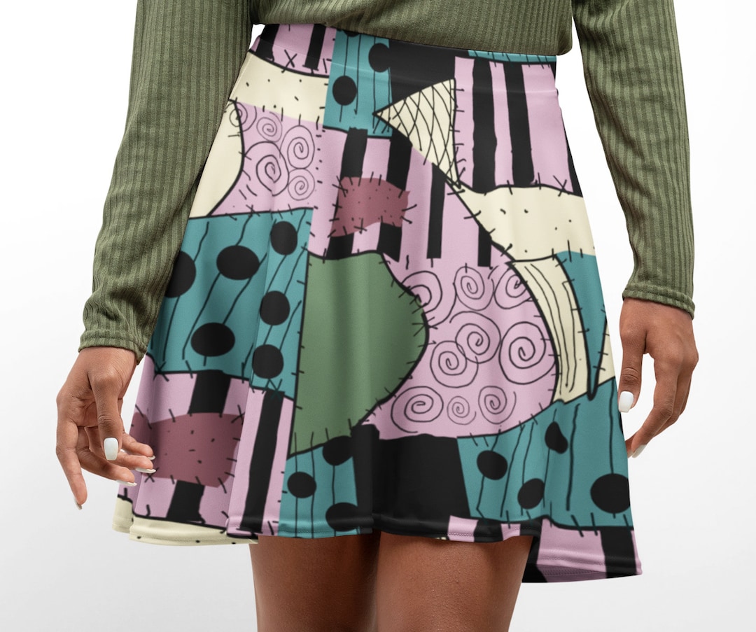 Sally Skellington Inspired Print Skirt for Women, Sally Skirt Adult ...