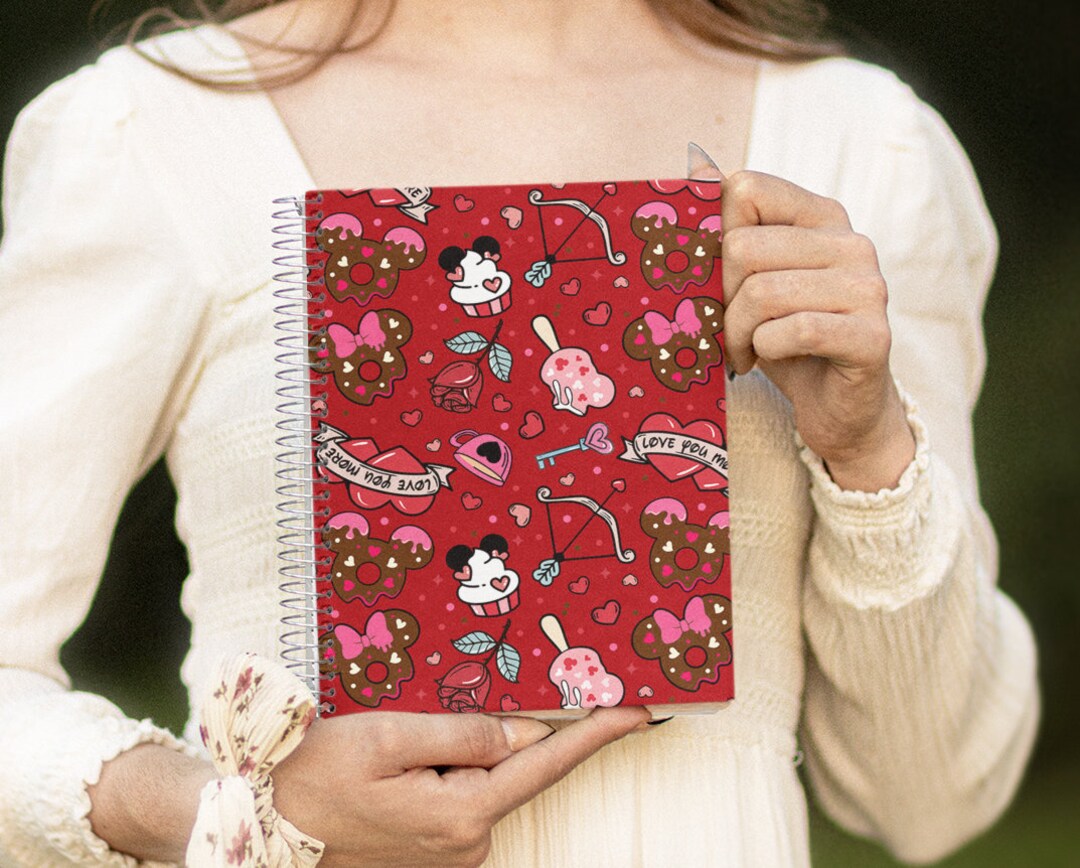 Mickey Valentine Notebook Valentines Day Notebook Valentines Day Gift ...