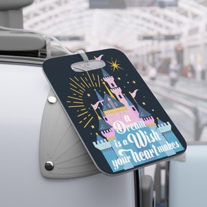 Personalized Acrylic Disney Luggage Tag, Disneyland Luggage Tag With ...