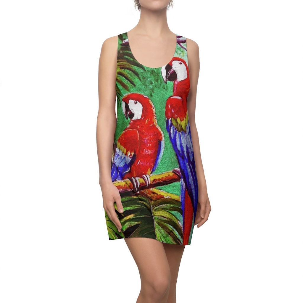 Women's Cut & Sew Parrots Racerback Dress - Etsy