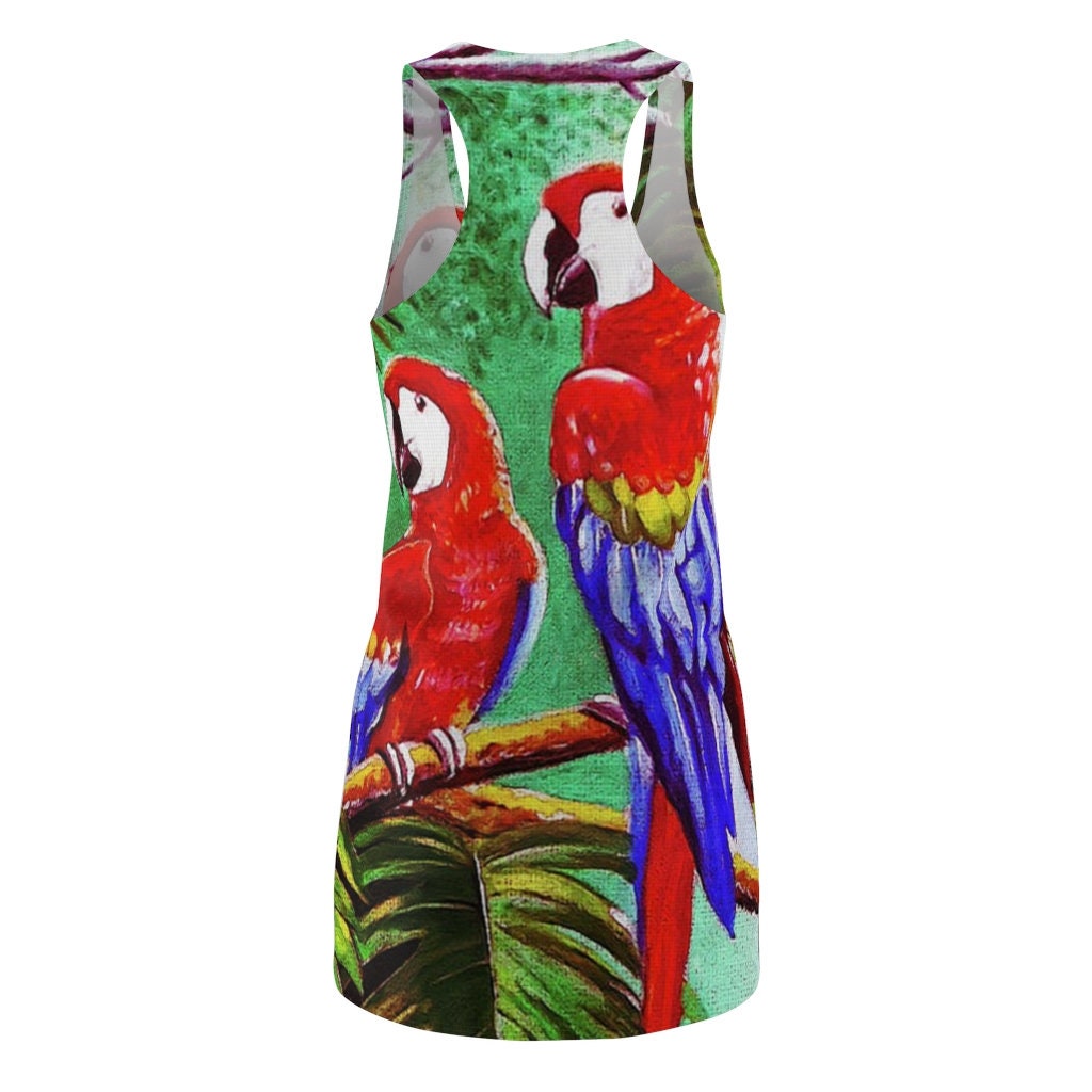 Women's Cut & Sew Parrots Racerback Dress - Etsy
