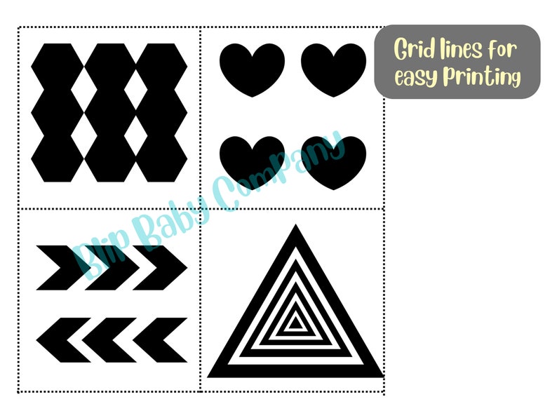 Printable Black and White High Contrast Baby Cards Newborn - Etsy